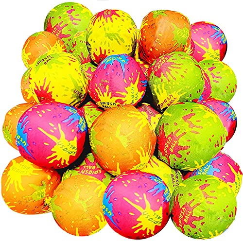 24 Pack 1.9" Water Splash Balls,Reusable Water Balloons,Absorbent ...