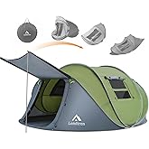 Amazon.com : 4 Person Easy Pop Up Tent for Camping,Waterproof Automatic Setup 2 Doors-Instant ...