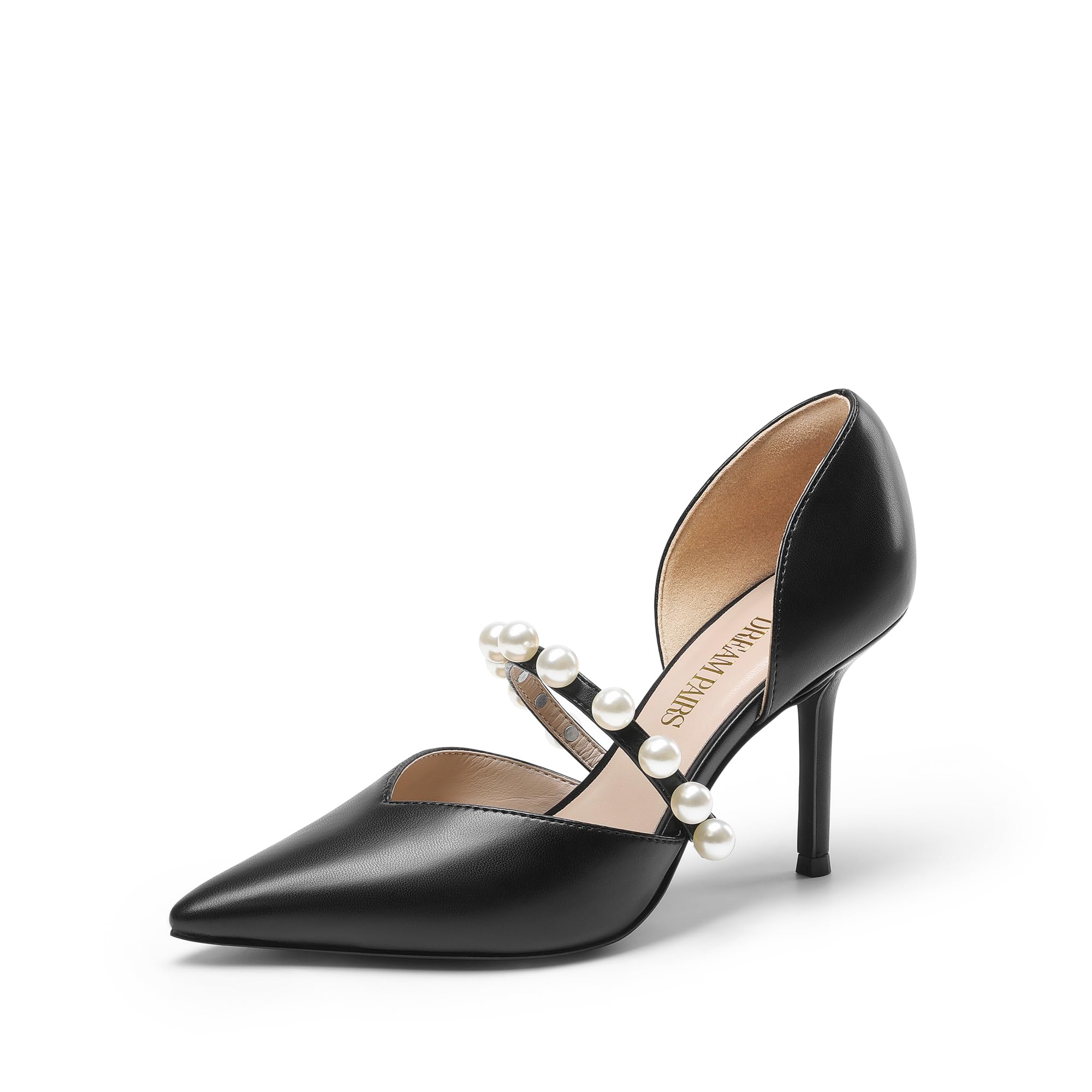 DREAM PAIRS Women's Closed Toe High Heels Stiletto Pointed Toe Strappy ...