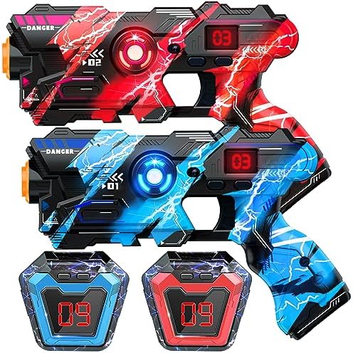 OSALON Laser Tag Guns Set of 2 with Digital LED Score Display Vests ...