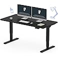 Amazon.com: FLEXISPOT E6 Essential Standing Desk Dual Motor 3 Stages Whole-Piece Electric 55x28 ...