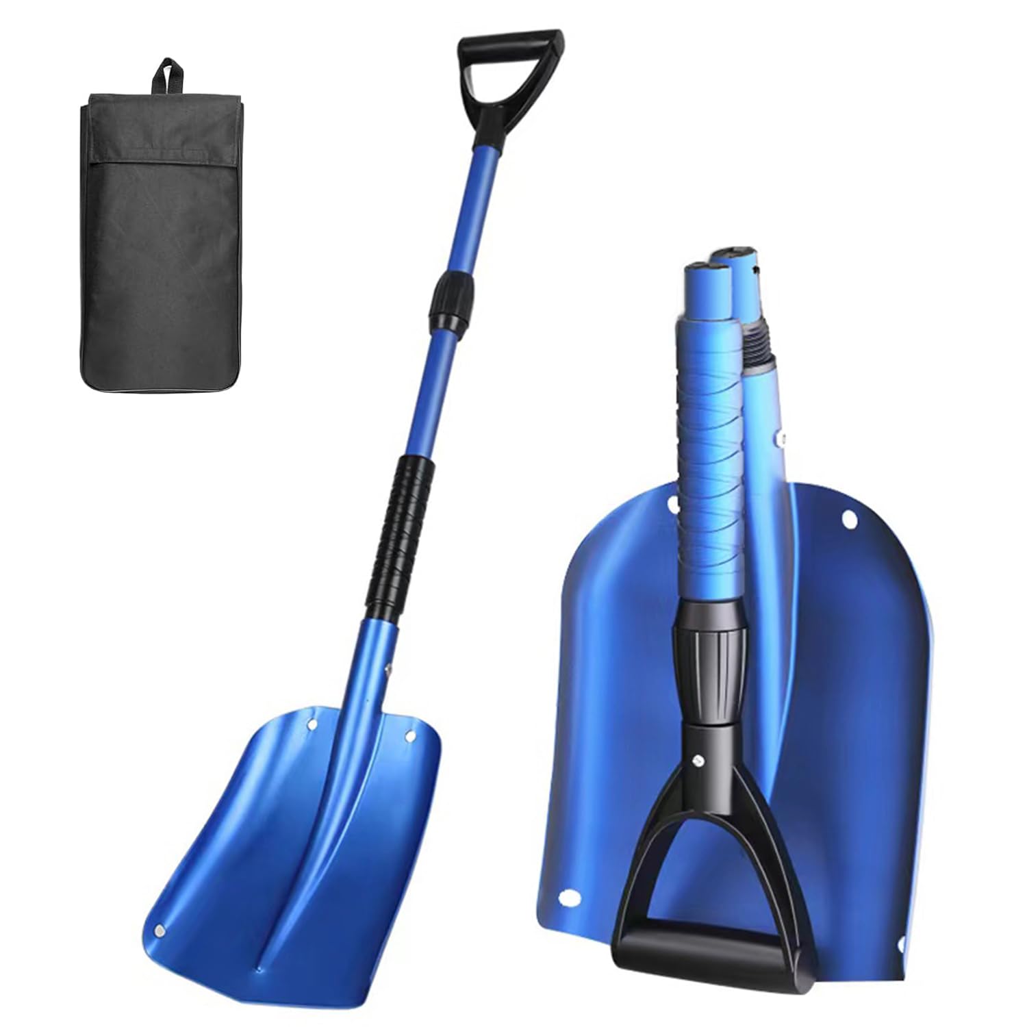 40" Folding Snow Shovel for Car, Car Snow Shovel with Telescoping ...