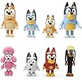 8 PCS Wolfs-Bluey Figures Toys Playset, Wolves-Bluey Action Figurines ...