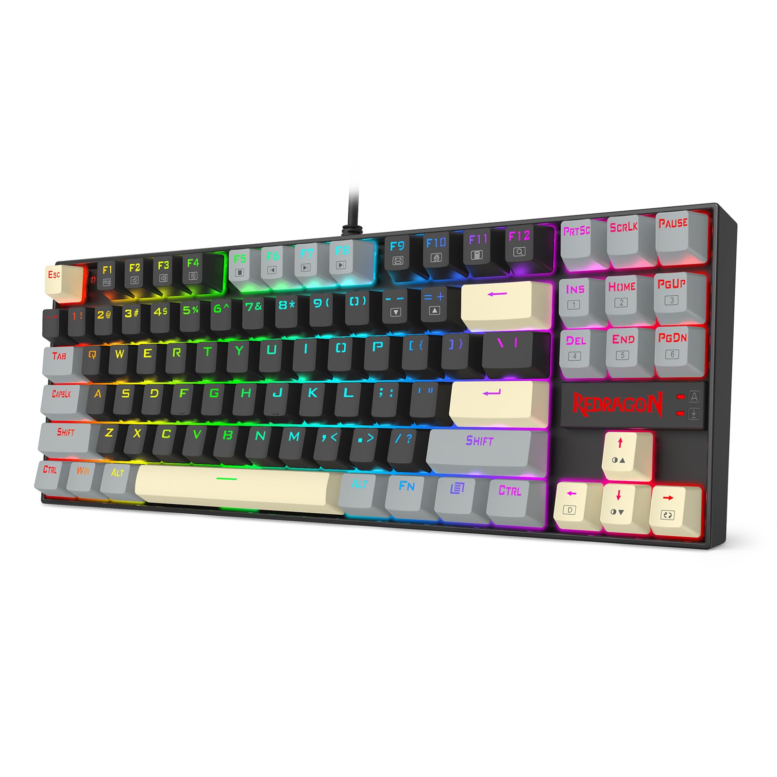 Redragon K552P Mechanical Gaming Keyboard TKL with 18 Backlight Modes ...