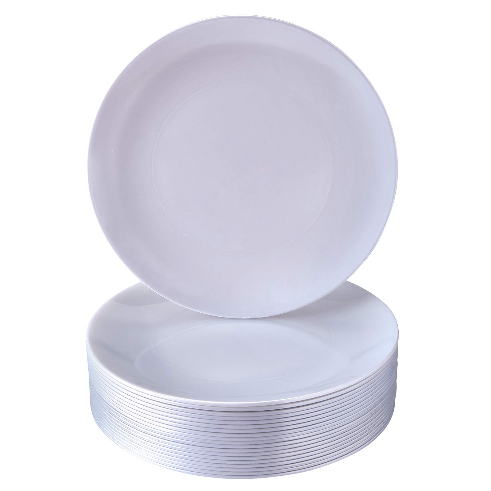 SILVER SPOONS Modern Design Disposable Plastic Dinner Plates for Party ...