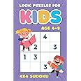 Logic Puzzles for Kids Age 4 to 8: 4x4 Sudoku for Kids 96 Puzzles (Kids ...