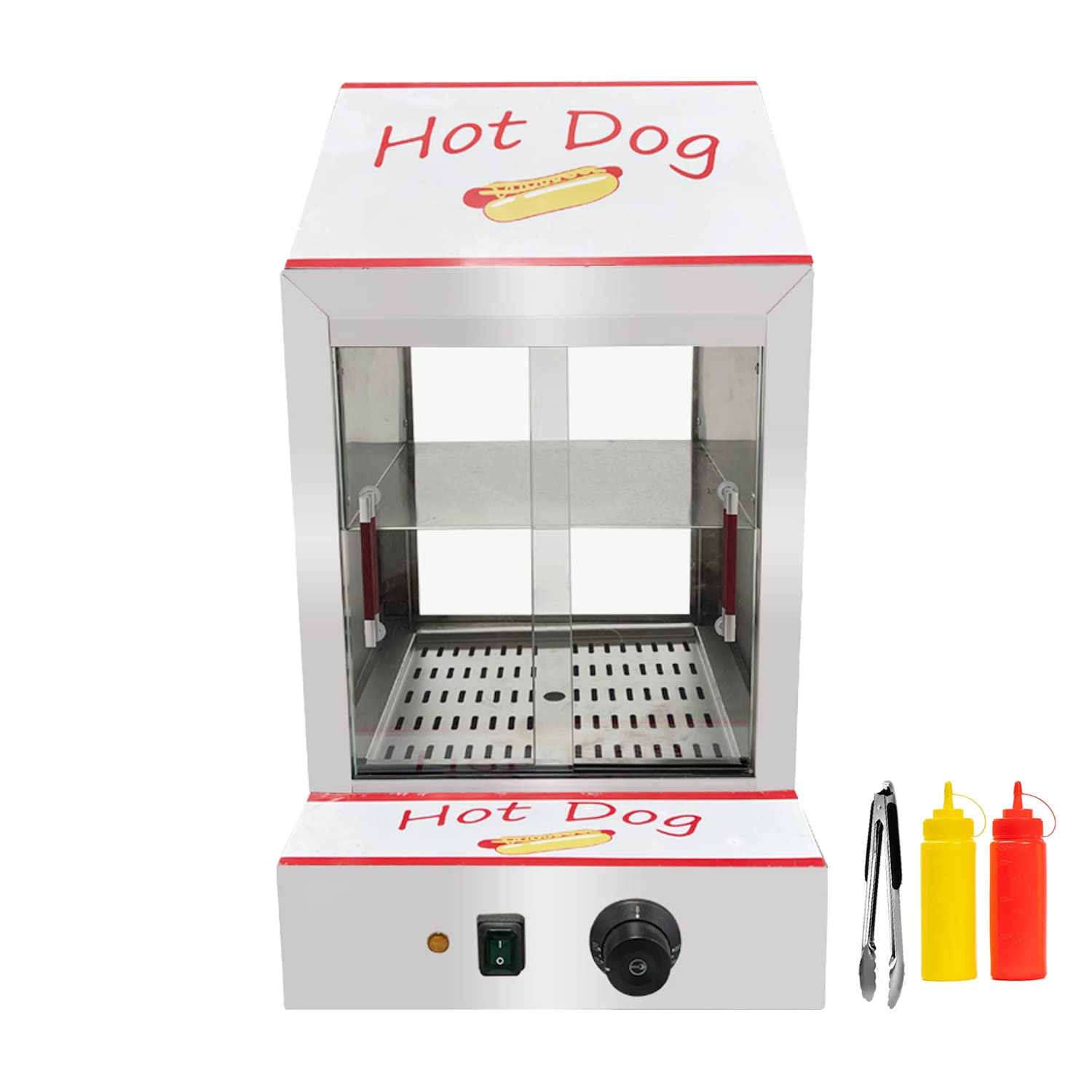Commercial Hot Dog Machine With Bun Warmer Hot Dog Steamer Electric ...