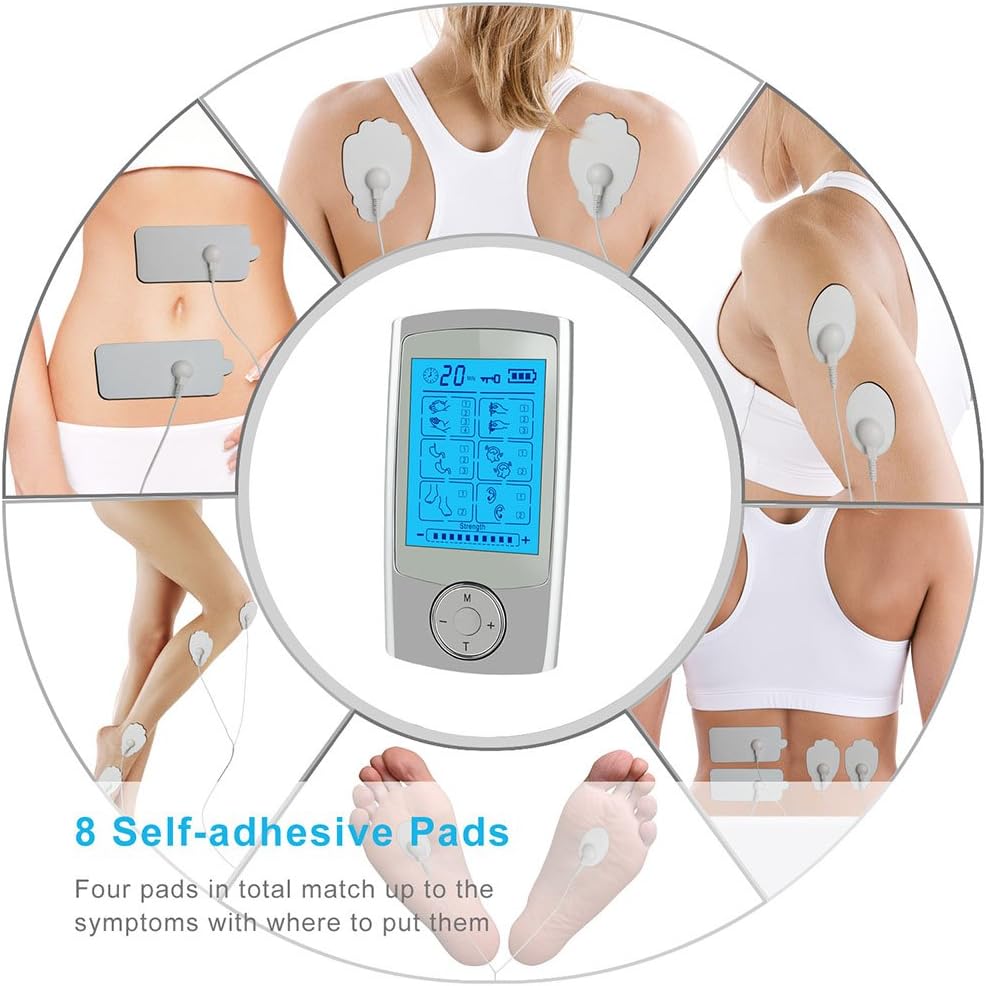 Dual Channel Tens Machine QUIWILL Pain Relief Treatment Machine Full ...