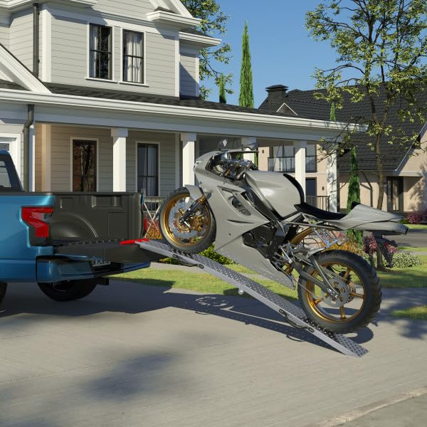 Loading Ramps - Set Of Two 77-Inch Folding Ramps For ATVs, Motorcycles ...