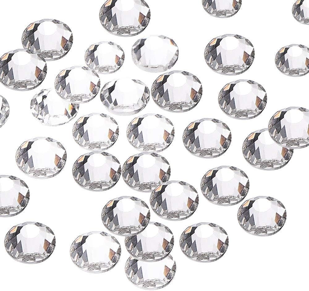 Amazon.com: 1440pcs Flat Back Rhinestones Round Brilliant 14 Cut 3mm ...