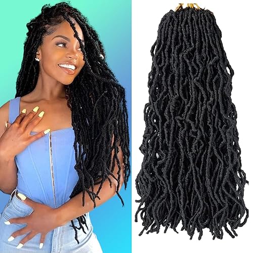 Faux Locs Crochet Hair 18 Inch Soft Locs 6 Packs Crochet Hair Pre ...