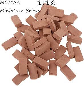 Amazon.com: MOMAA 1/16 Miniature Brick -Scale Wall Bricks Mini Bricks ...