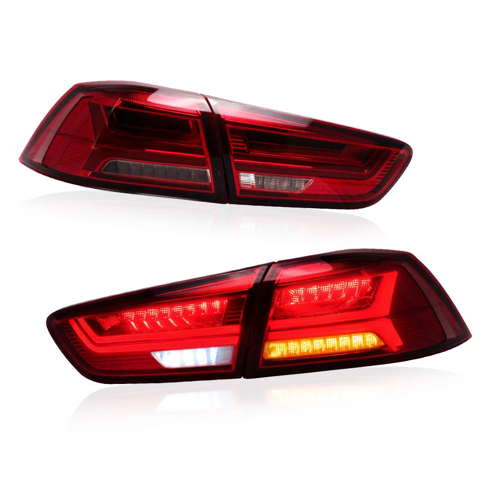 Buy A&K LED Tail Lights for Mitsubishi Lancer EVO X 2008-2018,Rear Lamp ...