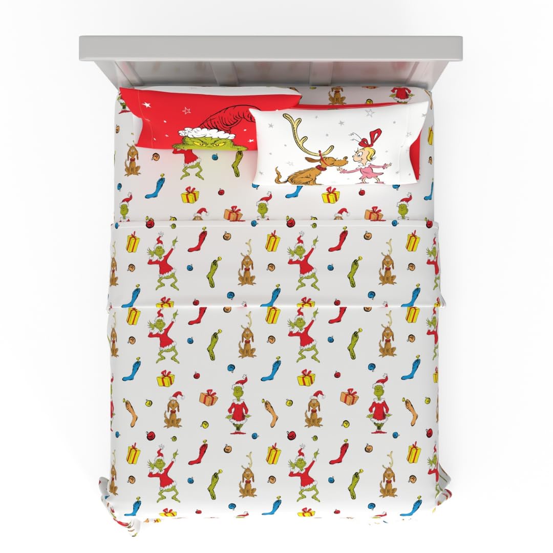 Franco Collectibles Dr. Seuss The Grinch Holiday & Christmas Bedding ...