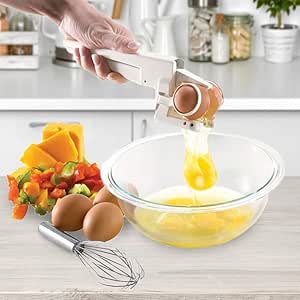 Amazon.com: Egg Cracker Egg Separator Egg Cutter-Automatic Egg Cracking ...
