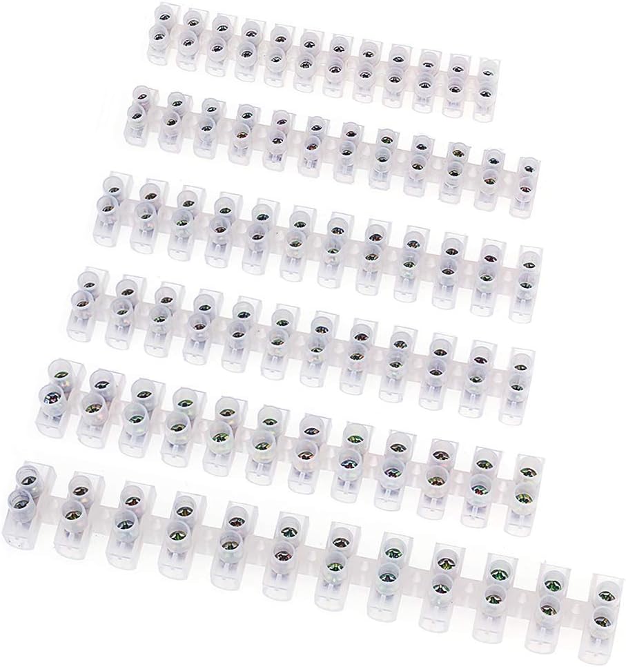 12 Way Electrical Terminal Blocks White Clear Electrical Connector ...