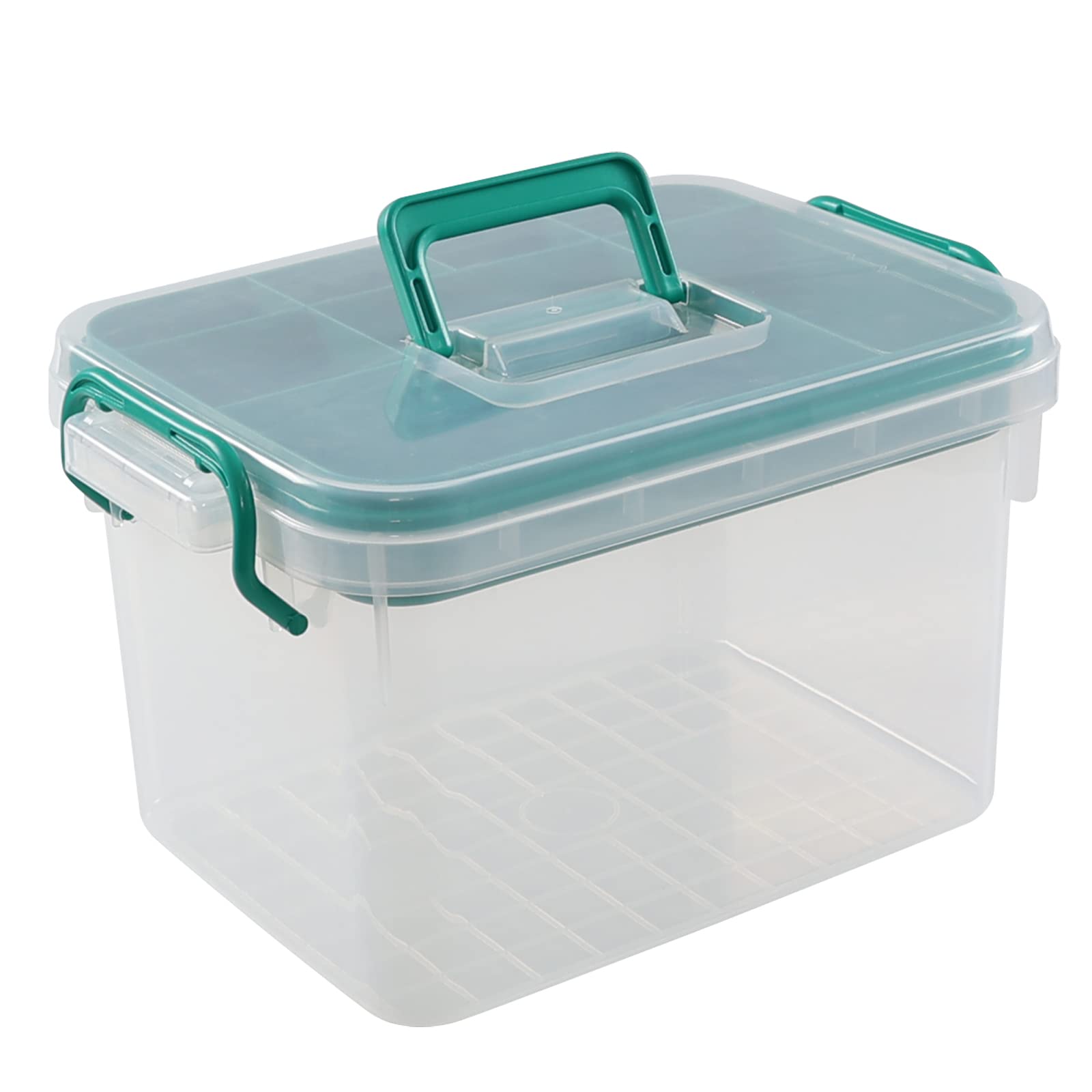 Vababa Clear First Aid Box, Plastic Storage Container with Locking Lid ...