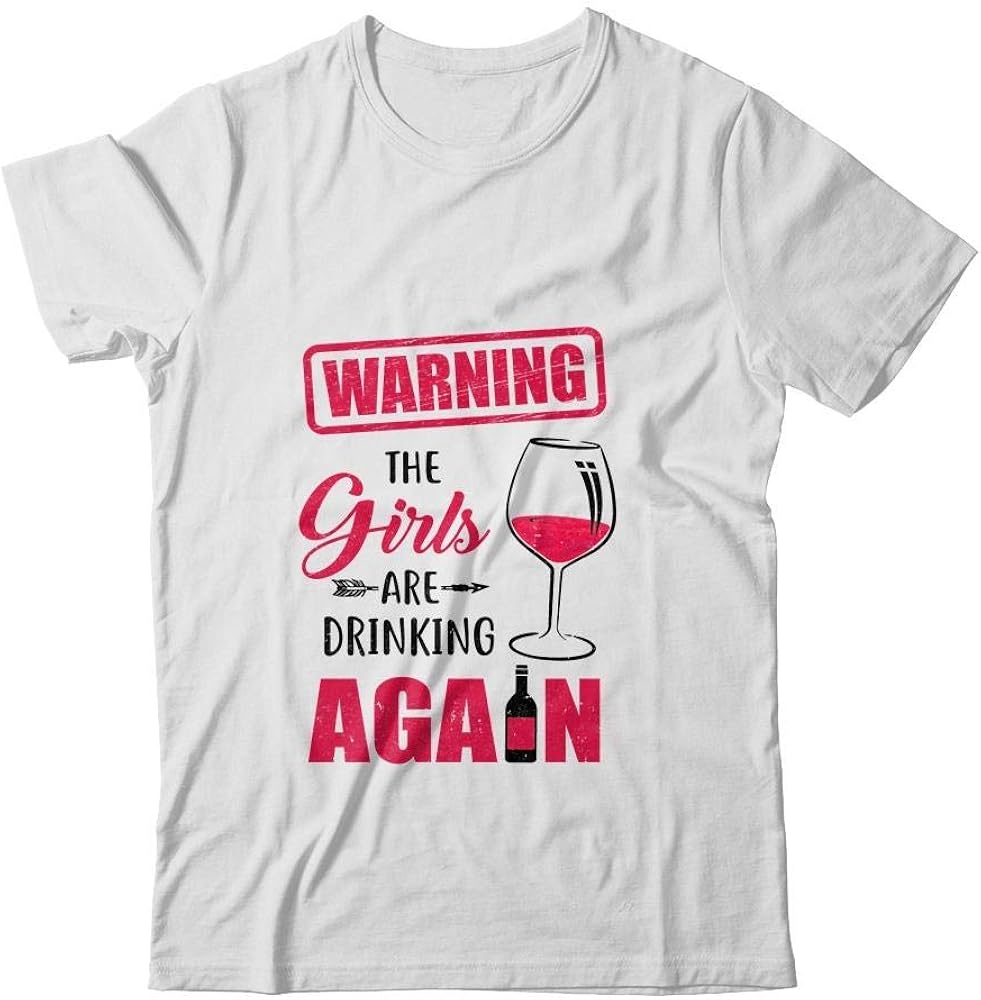 Amazon.com: TeesReal Warning The Girls are Drinking Again Funny Gifts ...