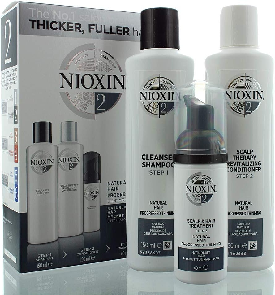 Nioxin System 2 Starter Kit Shampoo, Conditioner & Treatment ...