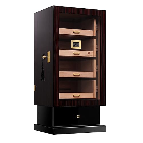 Woodronic Cigar Cabinet Humidor for 200-250 Cigars with Accessory ...
