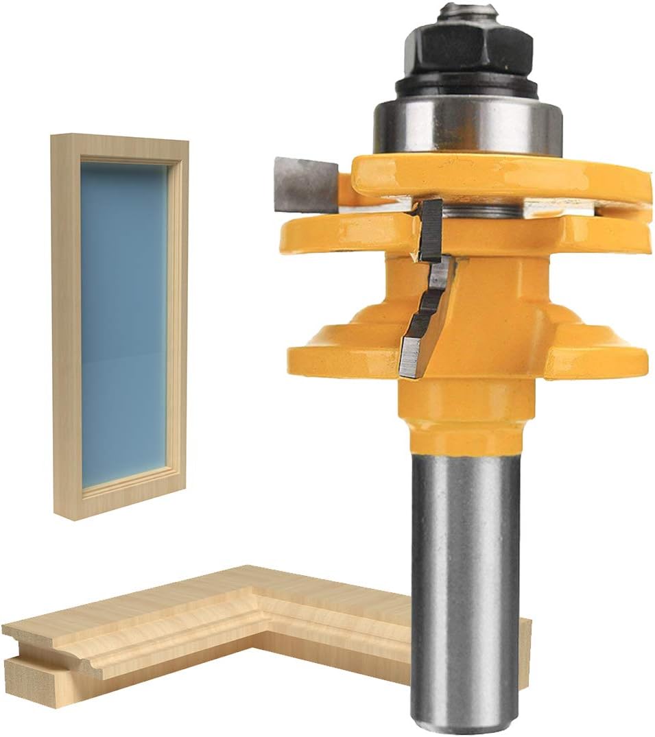 Gasea 1/2″ Shank Reversible Glass Door Rail and Stile Router Bit ...