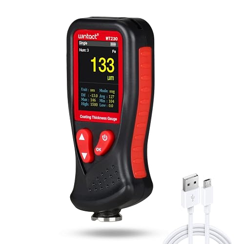 Wintact Car Paint Coating Thickness Gauge Rechargeable, Digital Mil ...