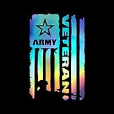 Amazon.com - Army Veteran Flag Decal Vinyl Sticker Auto Car Truck Wall ...