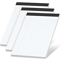 Office Supplies Enday Small Legal Pads 6-Pack - 5x8 Inch Perforated ...