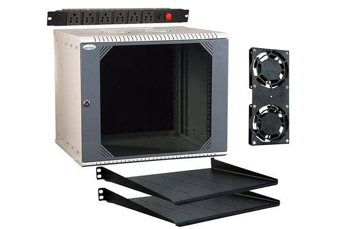 MASS RACK 9U 550X450mm Rack with PDU 6 Socket, 10" Tray: Amazon.in ...