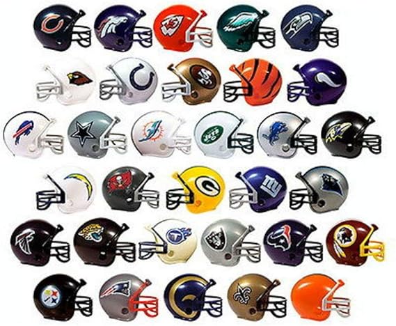 NFL Collectible 32 Teams Mini Helmets Set, 2-inch Each: Amazon.com.au ...