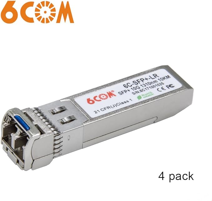 Amazon.com: 6COM 10GBase-LR SFP+ Transceiver, 1310nm SMF Single Mode Fiber for Cisco SFP-10G-LR ...