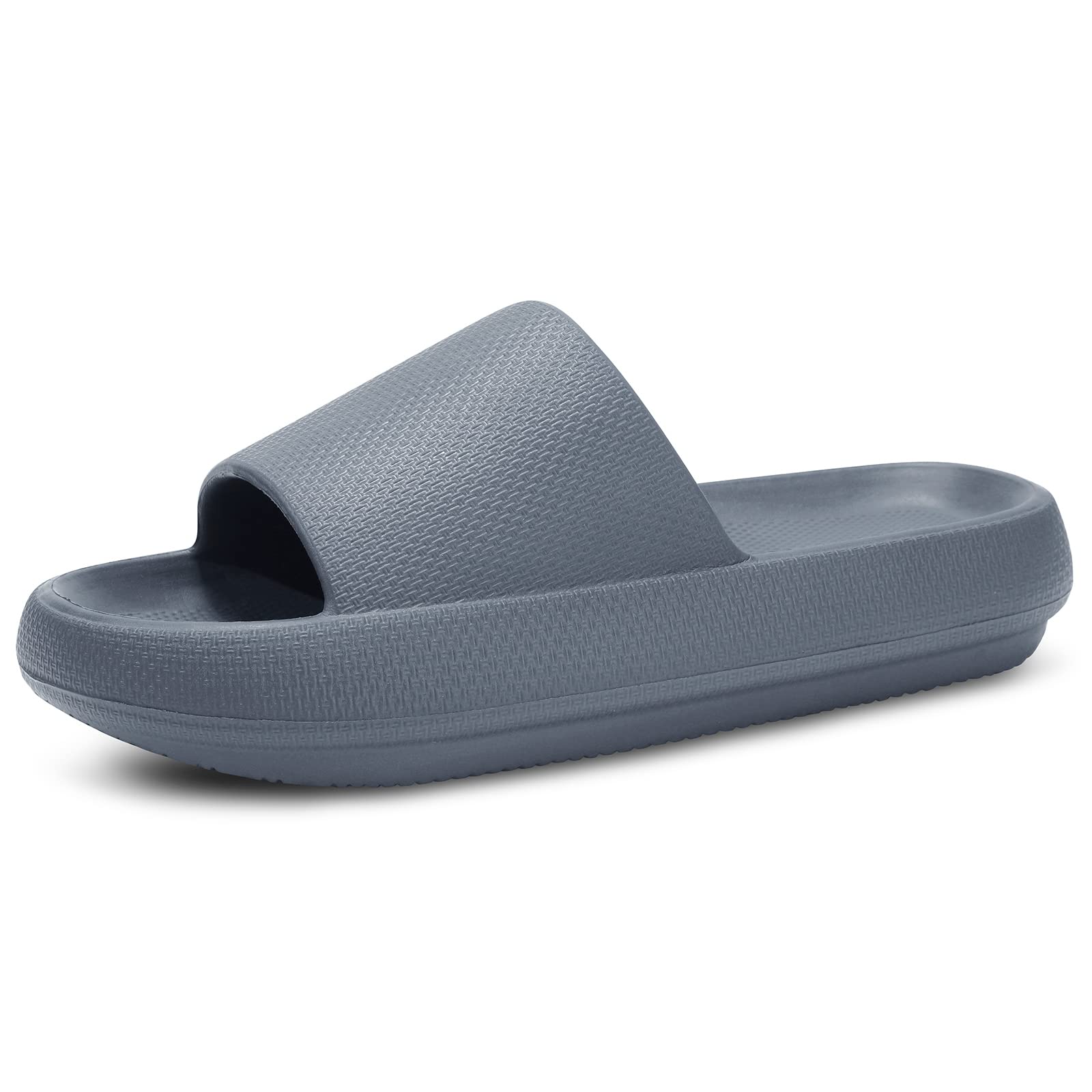welltree Slides for Women Men Pillow Slippers Non-Slip Bathroom Shower ...
