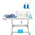 Amazon.com: 550W Industrial Sewing Machine, Upholstery Sewing Machine with Motor, Table Stand ...