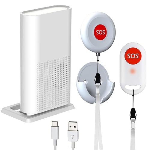 Wireless Caregiver Call Button, Rechargeable Caregiver Pager for ...