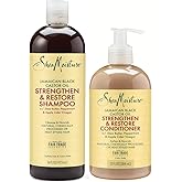 Amazon.com : Shea Moisture Strengthen, Grow & Restore Shampoo and ...