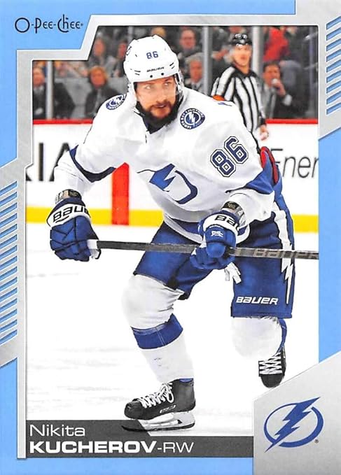 Amazon.com: 2020-21 O-Pee-Chee Blue Border Hockey #250 Nikita Kucherov ...