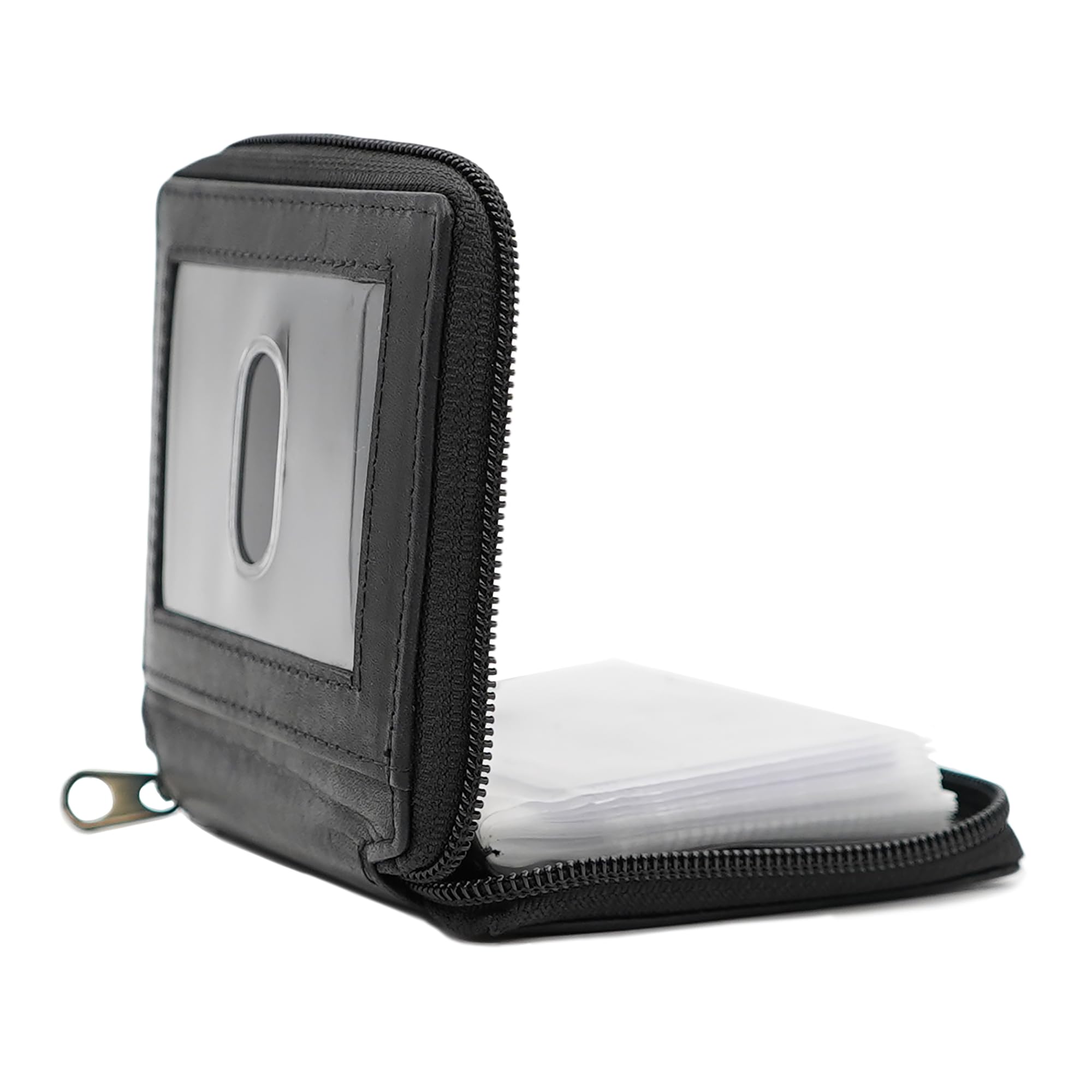 ag wallets Mens Zip Around Leather Wallet with Inserts (Black) for sale ...