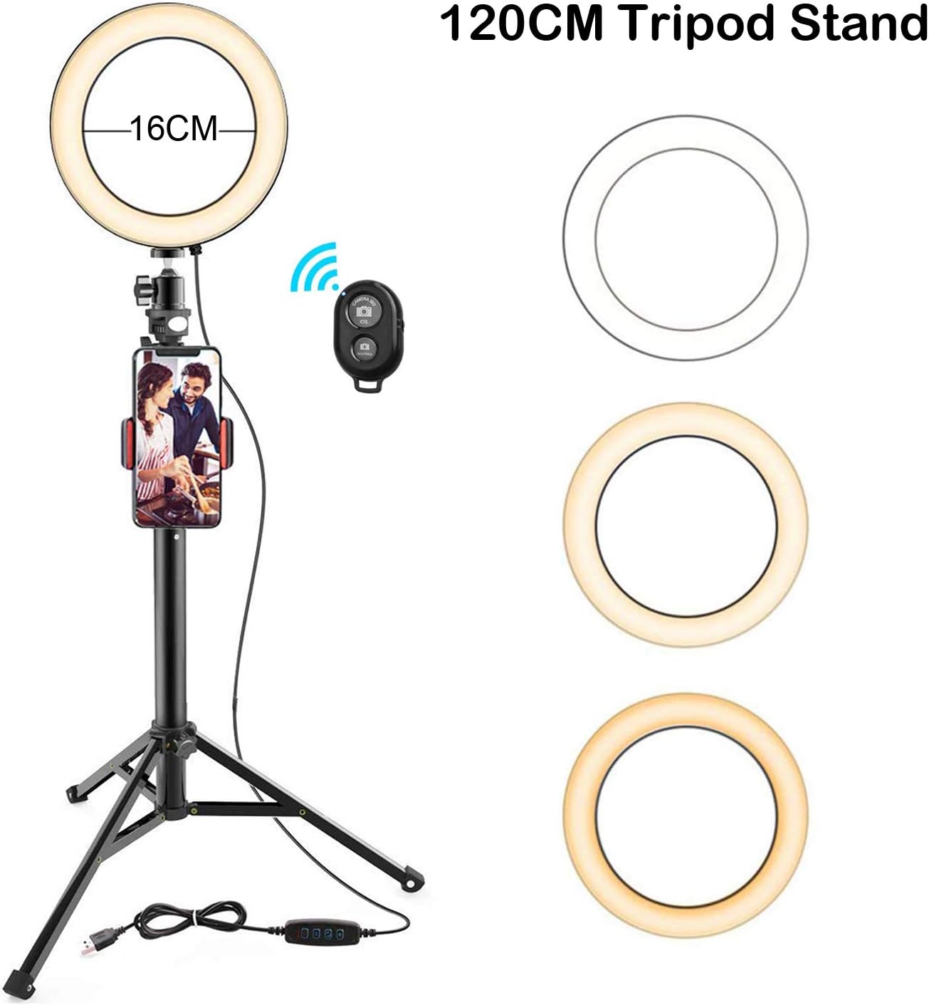 LED Ringlicht, 6" Ring Licht mit 120cm: Amazon.de: Kamera