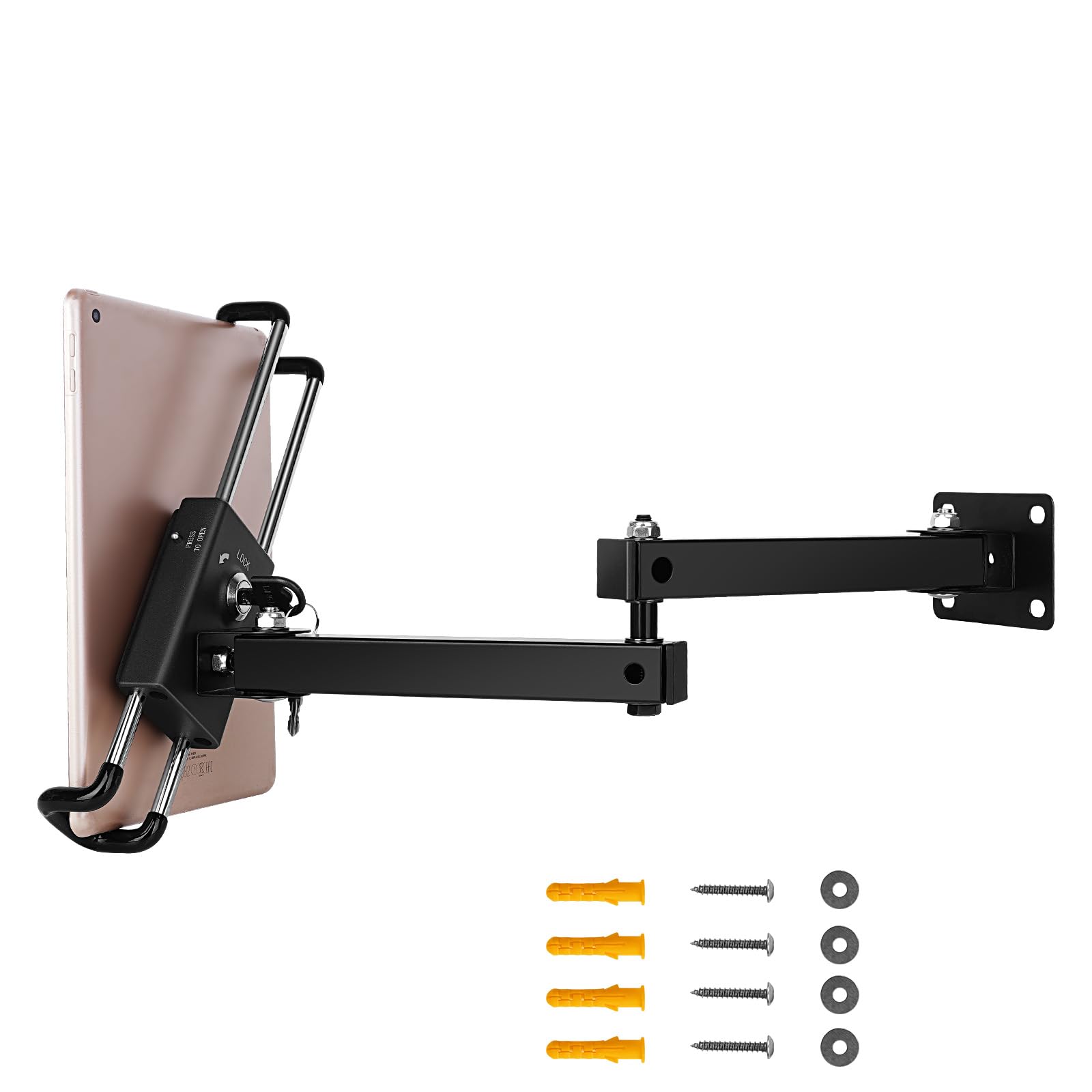 GSRUAN Tablet Wall Mount Bracket for 7-13 inch Tablets, Anti-Theft ...