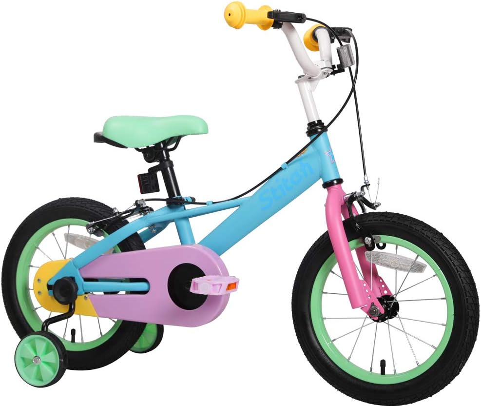 STITCH Kids Bike for 3 4 5 Years Girls & Boys, Bicycle with 2 Hand ...