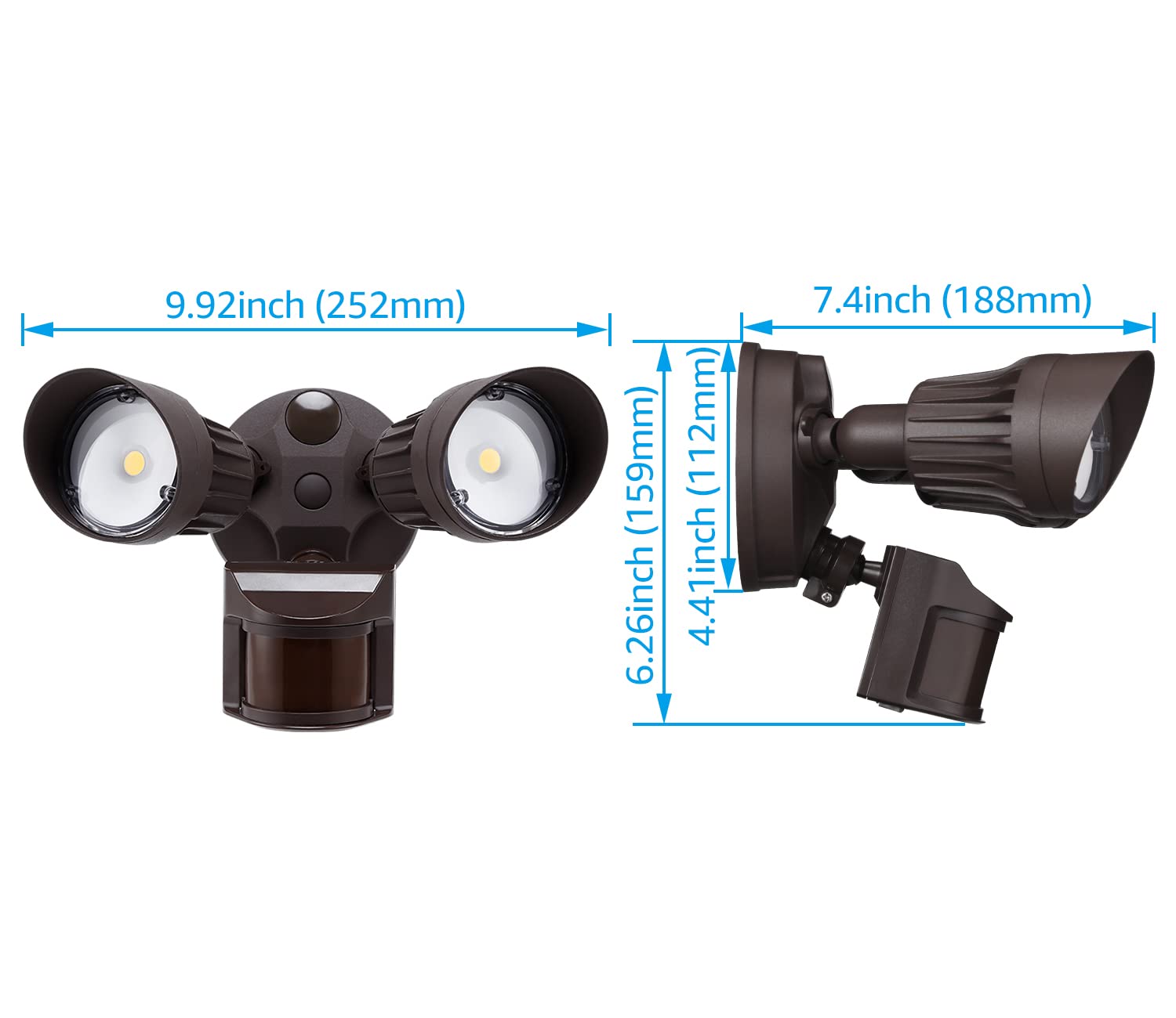 LEONLITE COB LED Security Light, Motion Sensor Flood Lights Outdoor ...