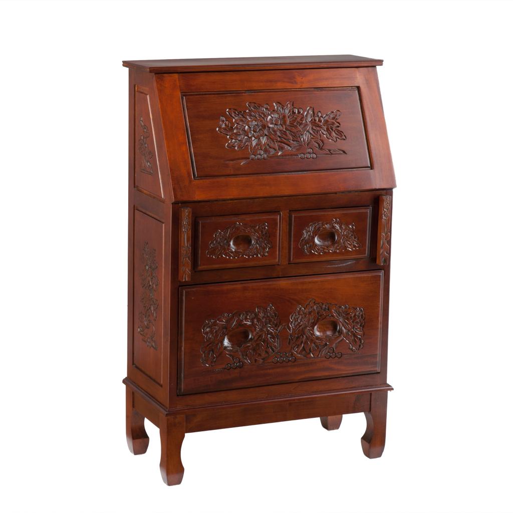 Amazon.com: SEI Hand-Carved Secretary Desk : Home & Kitchen