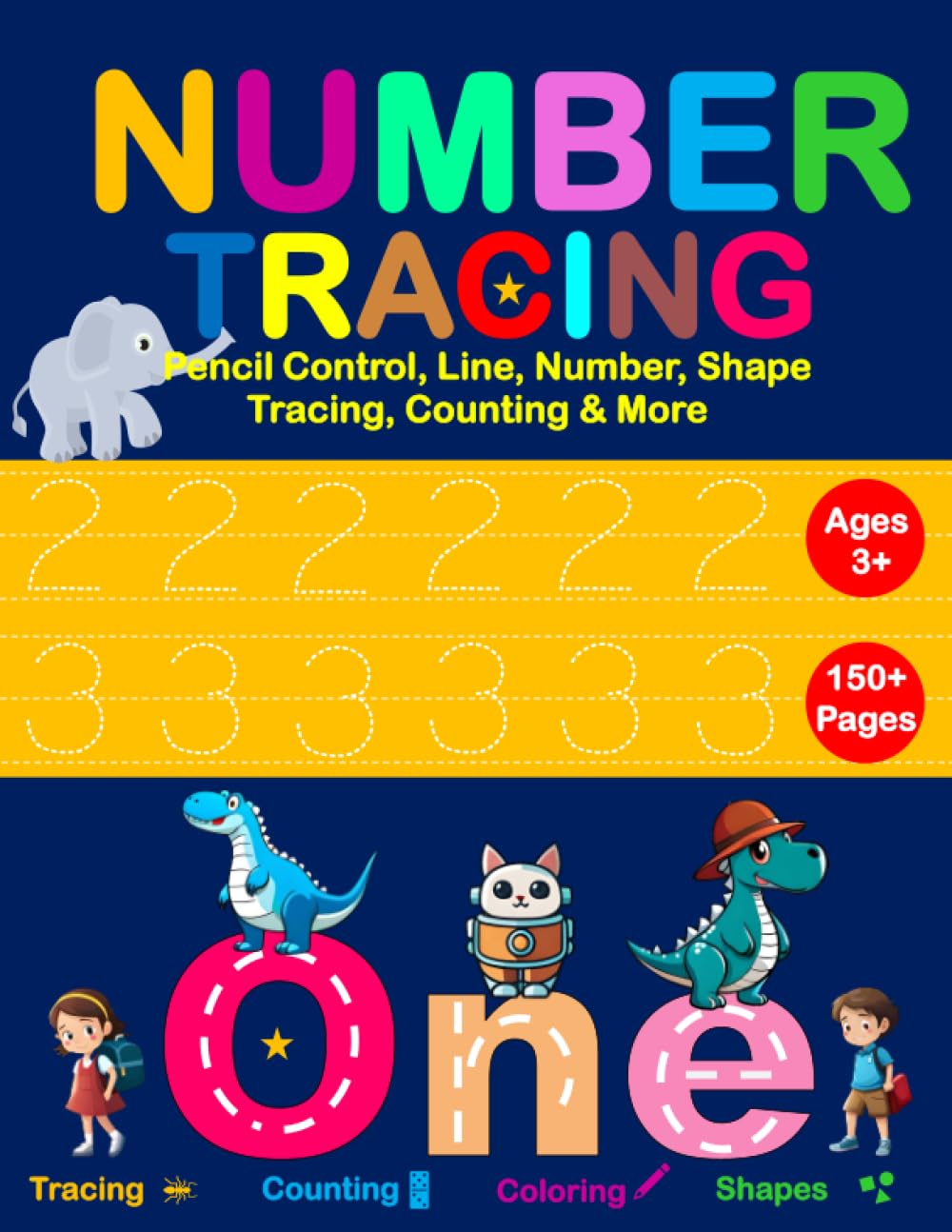 Mua Number Tracing : Pencil Control, Line, Number, Shape , Tracing ...