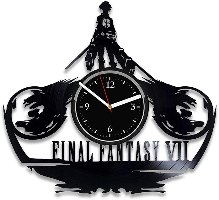 Amazon.com: Clock Gift For Gamer Final Fantasy Vinyl Wall Clock Final ...