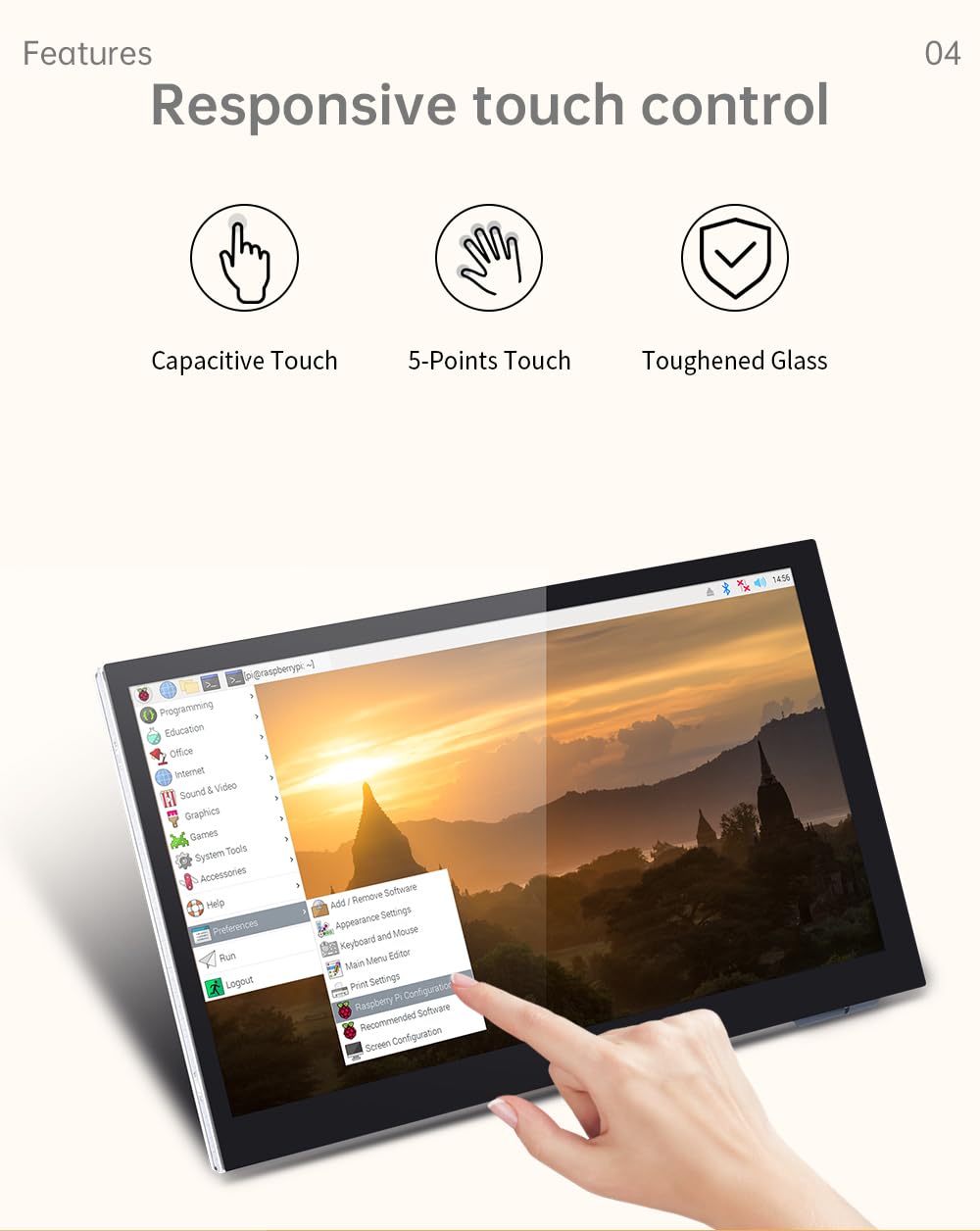 Mua BIGTREETECH Upgrade PI TFT50 V2.1 TFT LCD Display DSI 800x480 for Raspberry Pi 4 3 2 Model B ...