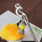 Amazon.com : GTHER Chinese Metal Bookmarks with Tassel, Vintage ...