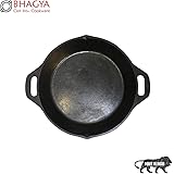 Buy Bhagya Cast Iron Cookware Pre-Seasoned Shallow / Fish Fry / Omelet ...
