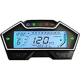 Amazon.com: Welugnal 199 KMH MPH 12000 RPM LCD Digital Speedometer ...