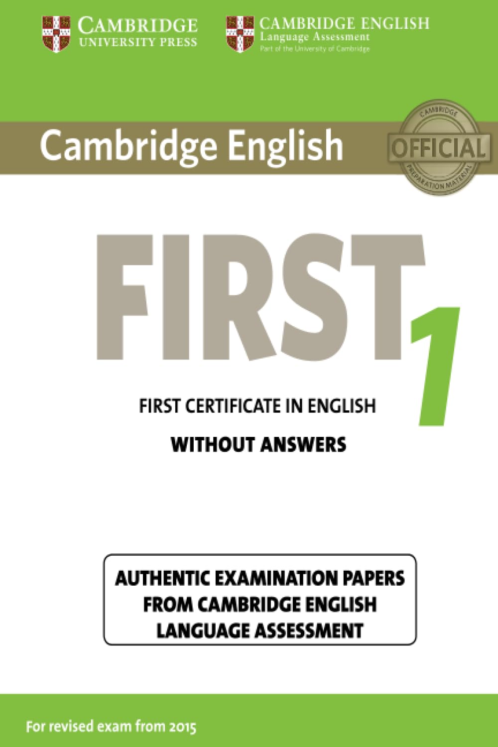 Mua Cambridge English FIRST: First certificate in English Without ...