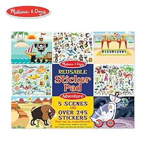 Amazon.com: Melissa & Doug Reusable Sticker Pads Set: Adventure - 245 ...